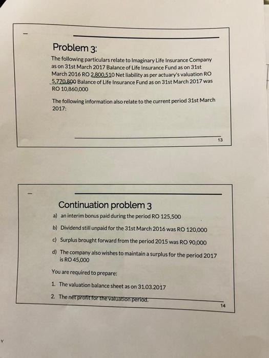 Problem 3: The following particulars relate to | Chegg.com