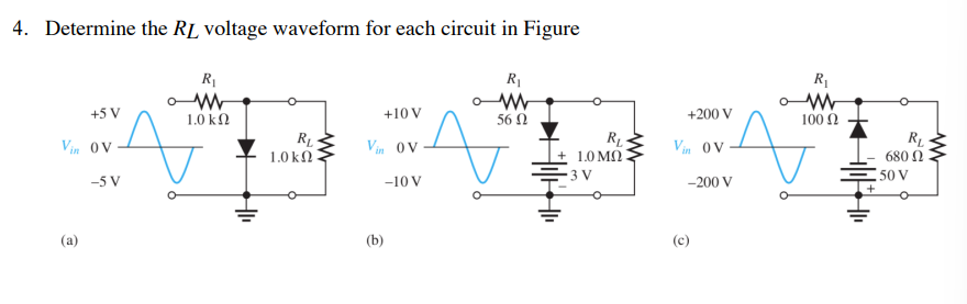 Solved Determine the RL ﻿voltage waveform for each circuit | Chegg.com