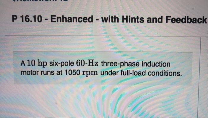 Solved Review Prepare a table that shows synchronous speeds | Chegg.com