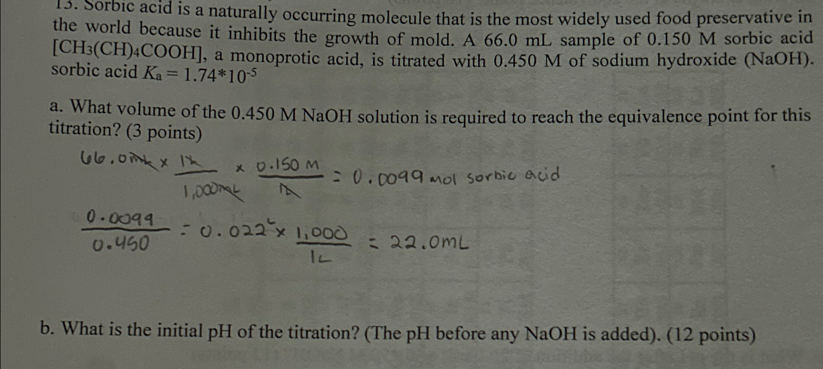 Solved Sorbic acid is a naturally occurring molecule that is | Chegg.com