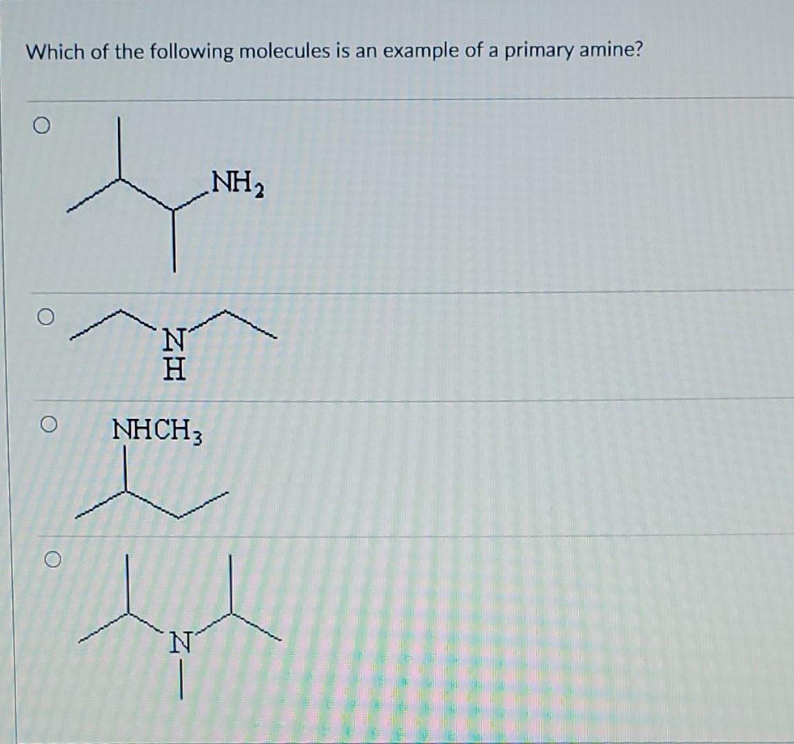Solved Which of the following molecules is an example of a | Chegg.com
