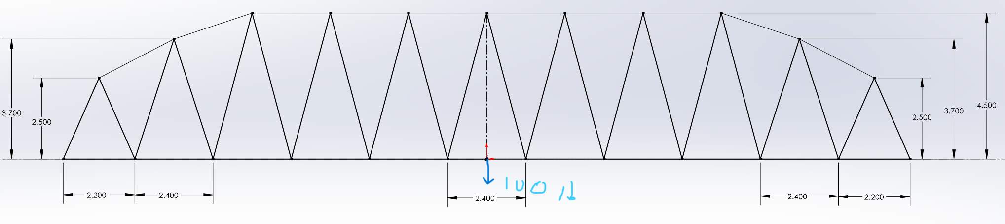 Solved Create an application diagram for the following truss | Chegg.com