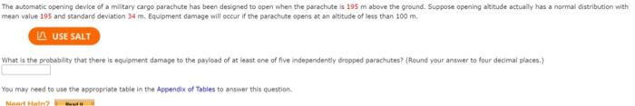 Solved The automatic opening device of a miltary cargo | Chegg.com