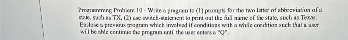 Solved Please write a write a c++ program to (1) prompts for | Chegg.com