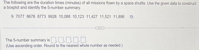 Solved The following are the duration times (minutes) of all | Chegg.com