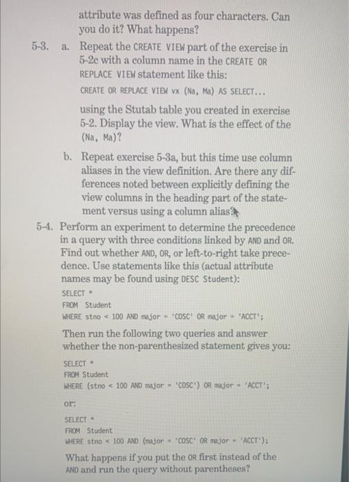 Solved 5-1. Develop and execute a query to find the names of | Chegg.com