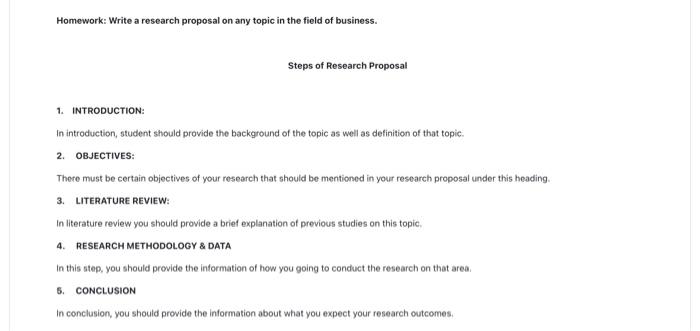 Solved Homework: Write a research proposal on any topic in | Chegg.com
