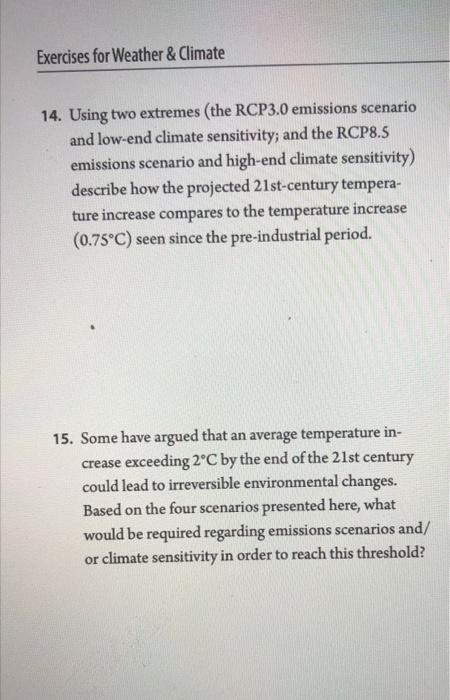 Exercises for Weather & Climate 14. Using two | Chegg.com