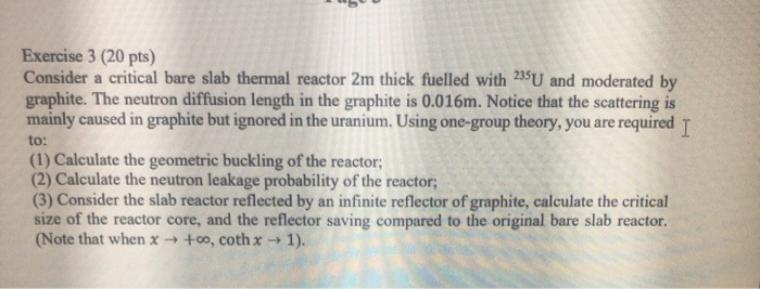 Exercise 3 (20 pts) Consider a critical bare slab | Chegg.com