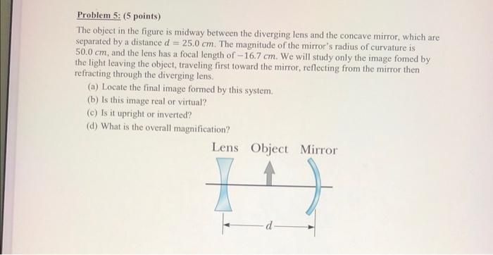 Solved Problem 5: (5 points) The object in the figure is | Chegg.com