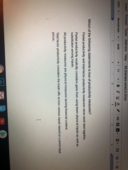 Solved Insert Format Tools Add-ons Help All changes saved in | Chegg.com