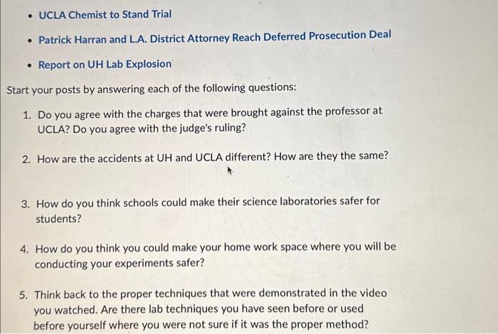 - UCLA Chemist to Stand Trial - Patrick Harran and | Chegg.com