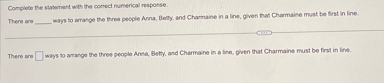 Solved Complete the statement with the correct numerical | Chegg.com