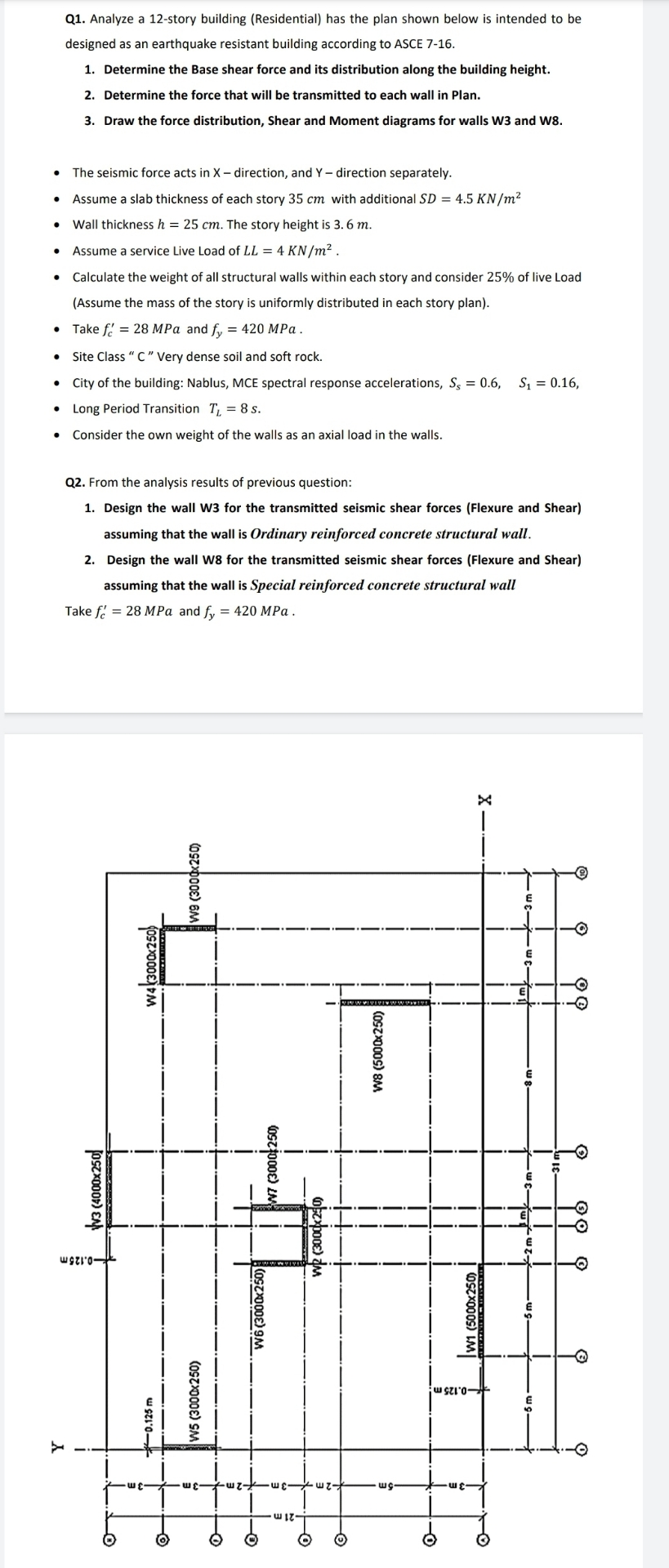 How can I figure out Q1. ﻿Analyze a 12-story building | Chegg.com