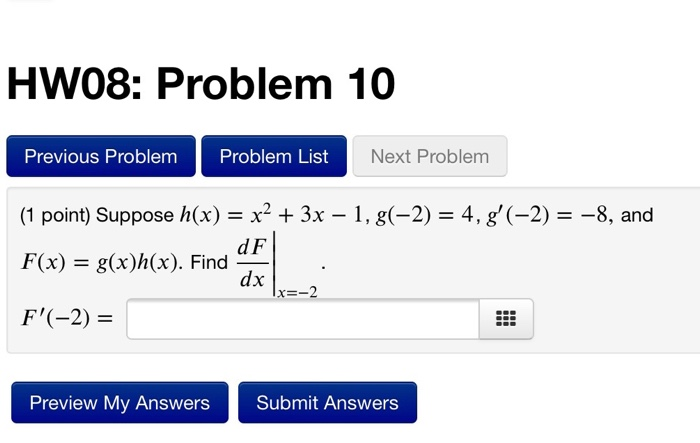 Solved HW08: Problem 10 Previous Problem Problem List Next | Chegg.com