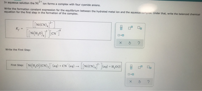 Solved In aqueous solution the Nilon forms a complex with | Chegg.com
