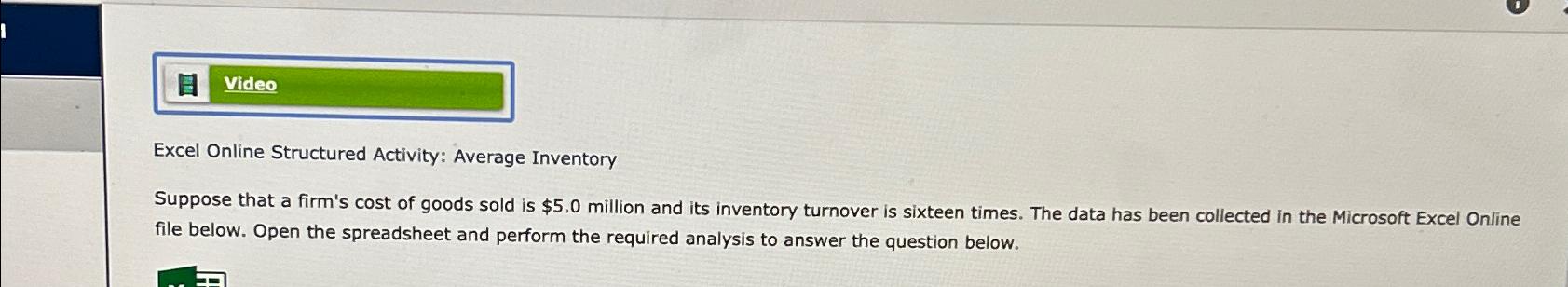 Solved Excel Online Structured Activity: Average | Chegg.com