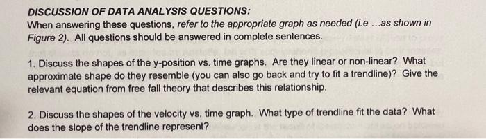 Solved DISCUSSION OF DATA ANALYSIS QUESTIONS: When answering | Chegg.com