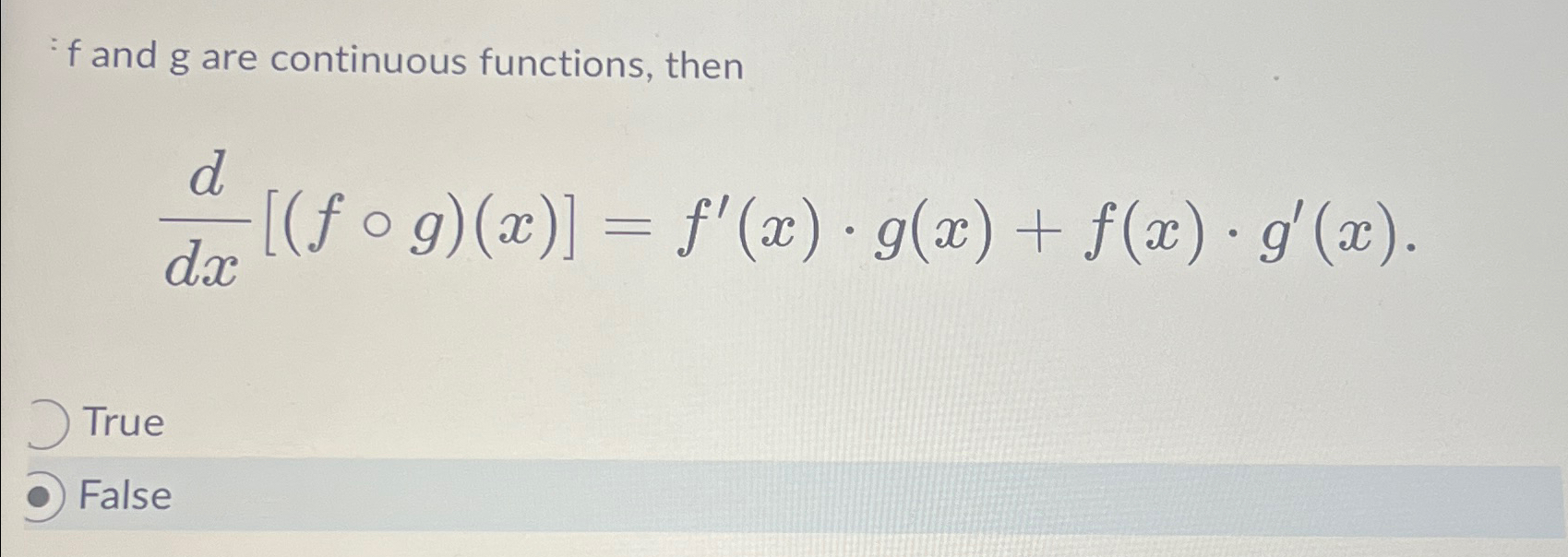 : f ﻿and g ﻿are continuous functions, | Chegg.com