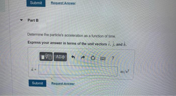 Solved The position of a particular particle as a function | Chegg.com