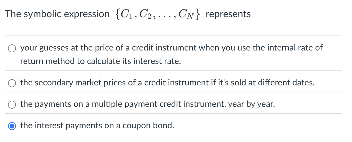Solved The symbolic expression {C1,C2,dots,CN} | Chegg.com