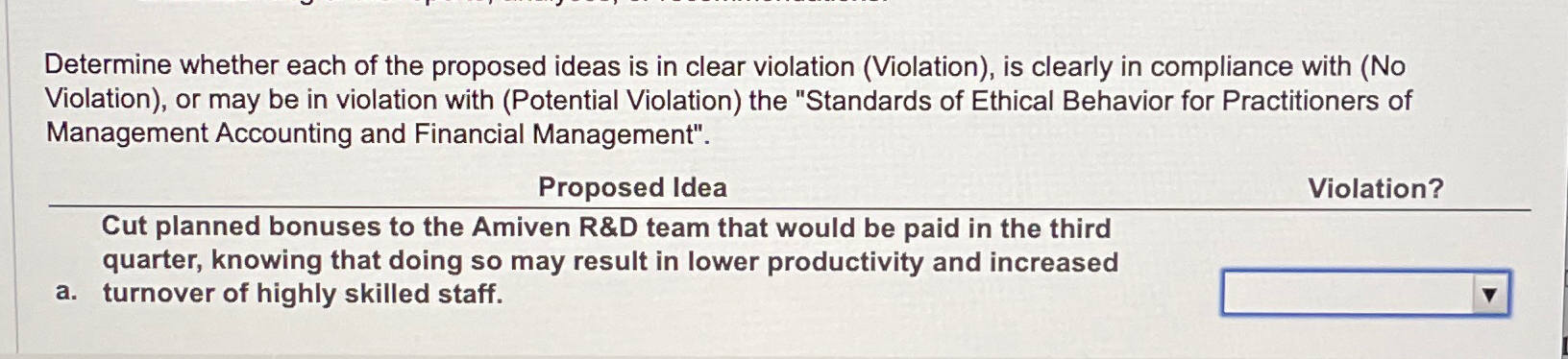 Solved Determine whether each of the proposed ideas is in | Chegg.com