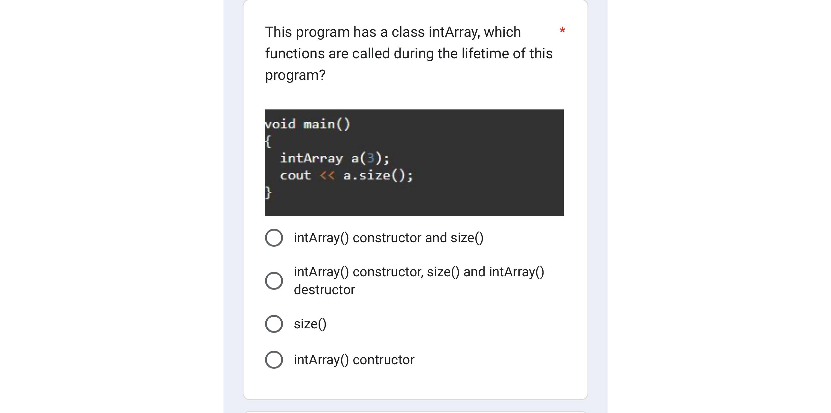 Solved This program has a class intArray, which functions | Chegg.com