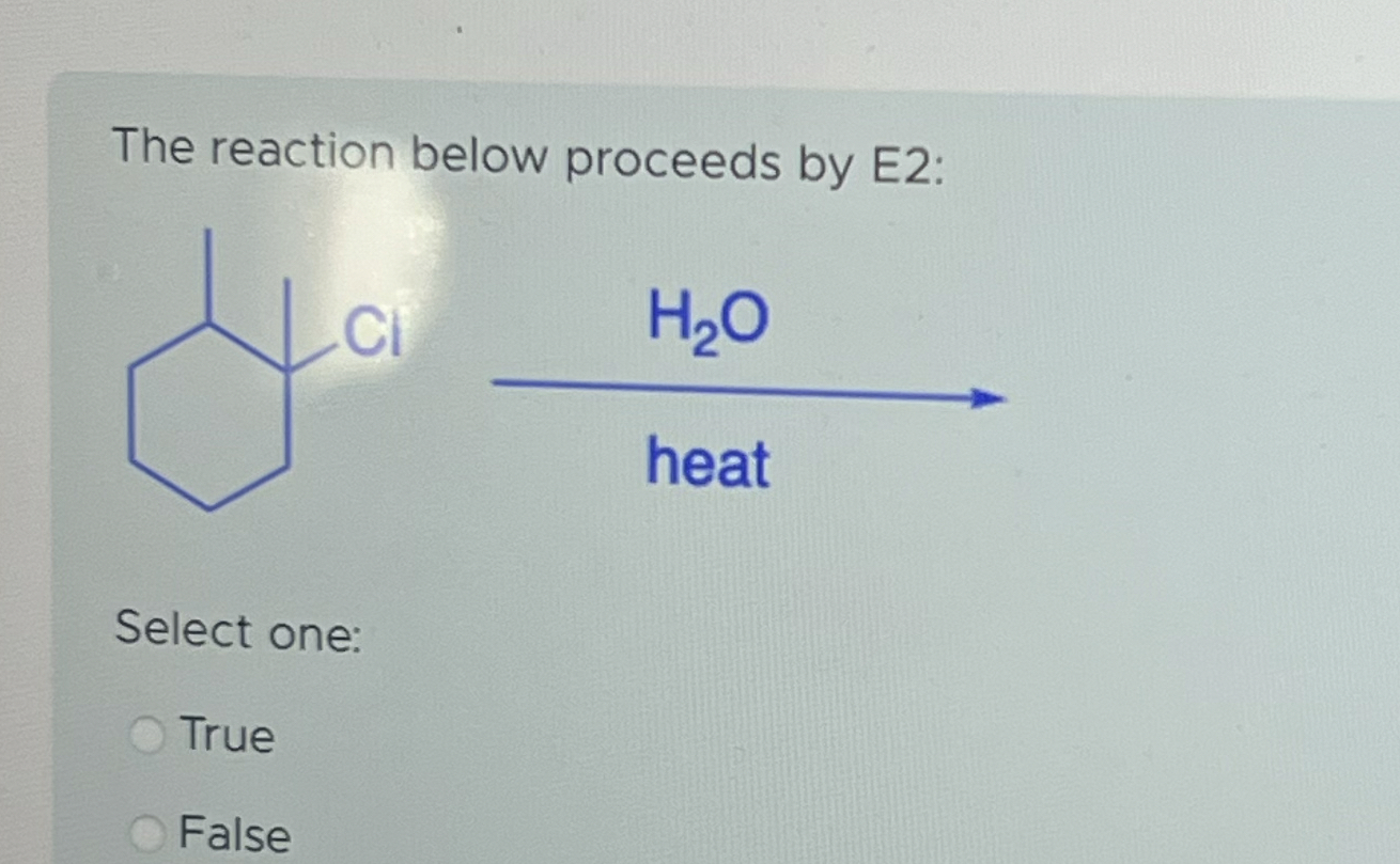 Solved The reaction below proceeds by E2:→?heatH2OSelect | Chegg.com