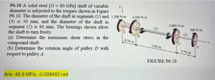 [Solved]: i just need the solution for part b) P6.18 A