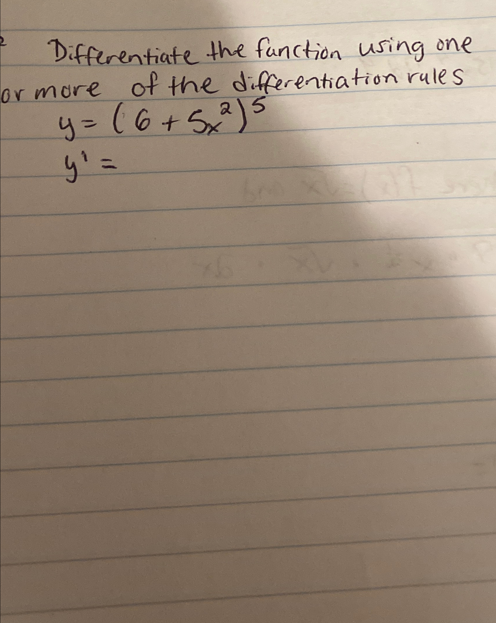 Solved Differentiate the function using one or more of the | Chegg.com