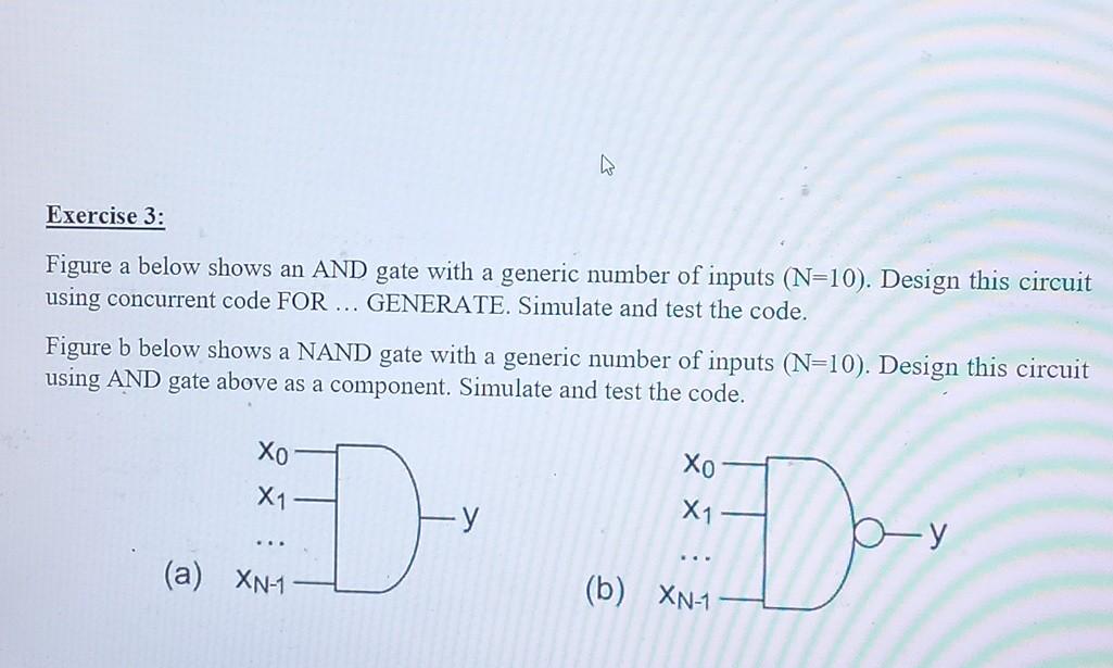 Solved h Exercise 3: Figure a below shows an AND gate with a | Chegg.com