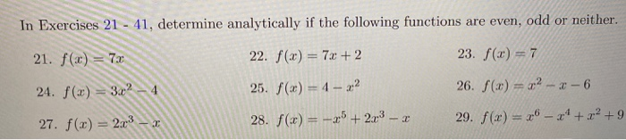 Solved ONLY do #27 -determine analytically if the following | Chegg.com