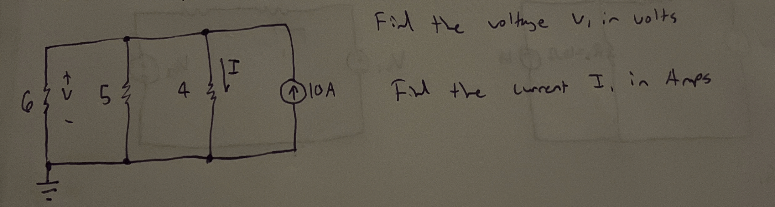 Solved Find the voltage v1 ﻿in volts Fill the current I, in | Chegg.com