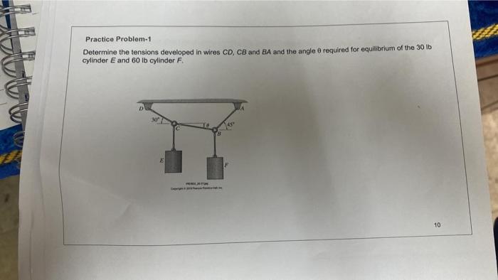 Solved Practice Problem-1 Determine the tensions developed | Chegg.com Solved Practice Problem-1 Determine the tensions developed | Chegg.com