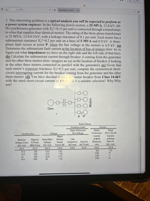 Solved 2. This interesting problem is a typical analysis you | Chegg.com