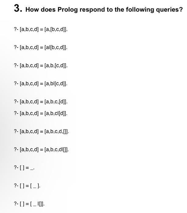Solved 1. Please, represent the following in Prolog: - Butch | Chegg.com