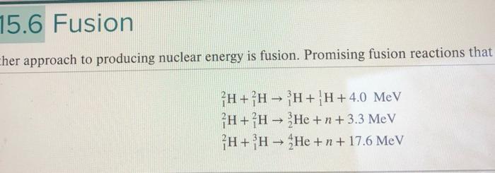 The fusion resctions given in 9 equation Q15.13 have | Chegg.com