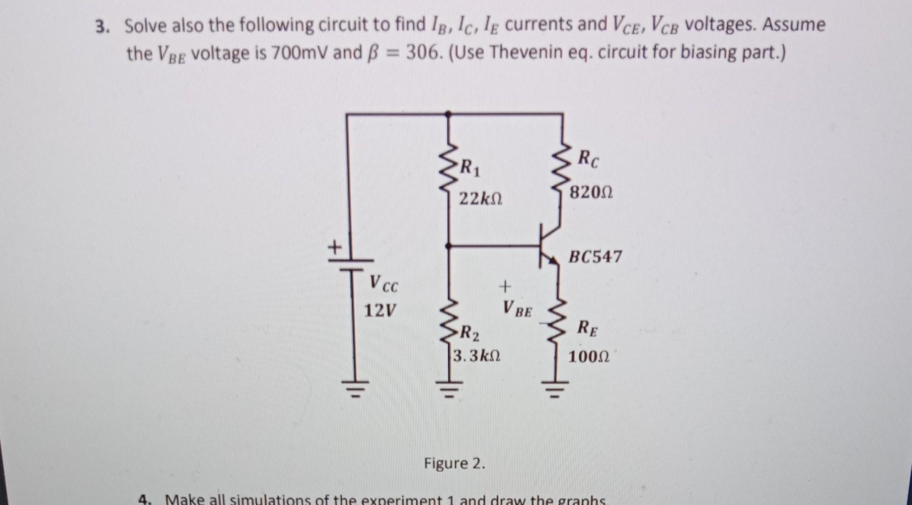Solved Solve also the following circuit to find IB,IC,IE | Chegg.com