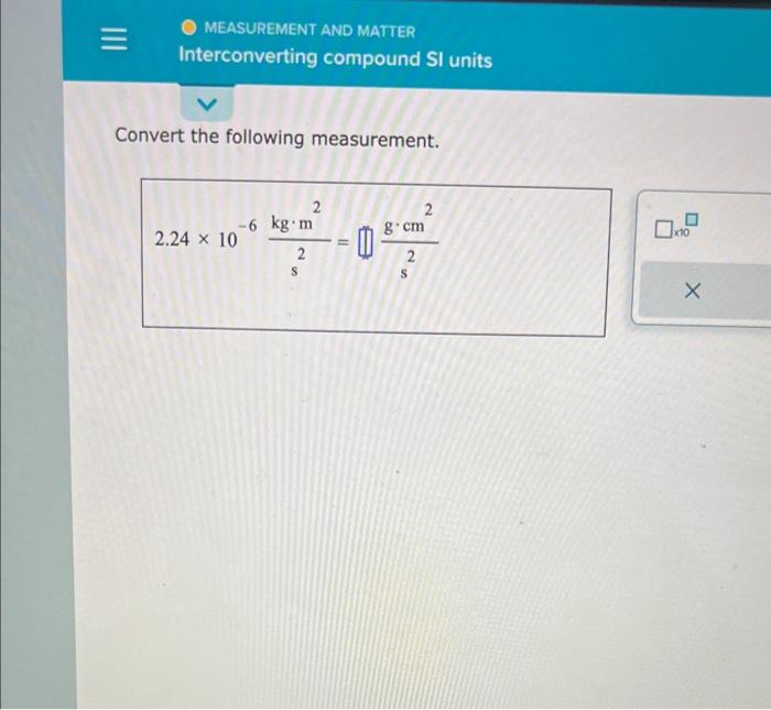 Solved Convert the following measurement. 2.24×10−6 | Chegg.com