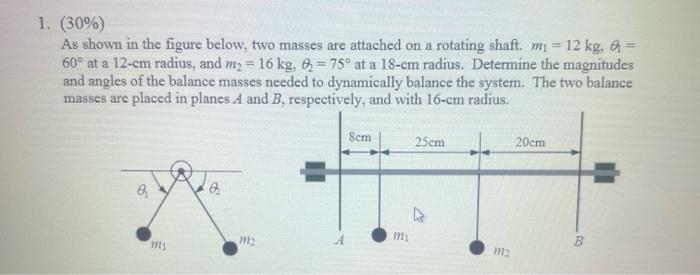 Solved As shown in the figure below, two masses are attached | Chegg.com
