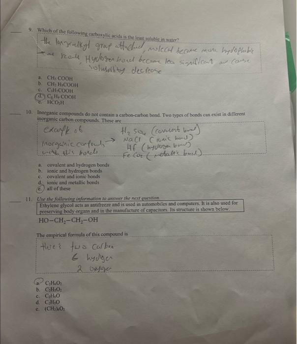 Solved 1. The functional group in methanol is:I need you | Chegg.com