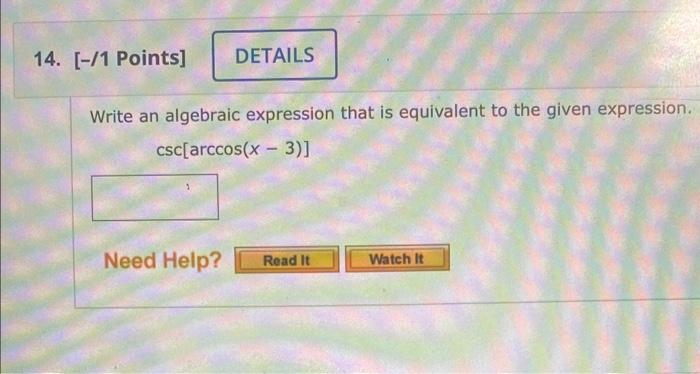 Solved Write an algebraic expression that is equivalent to | Chegg.com