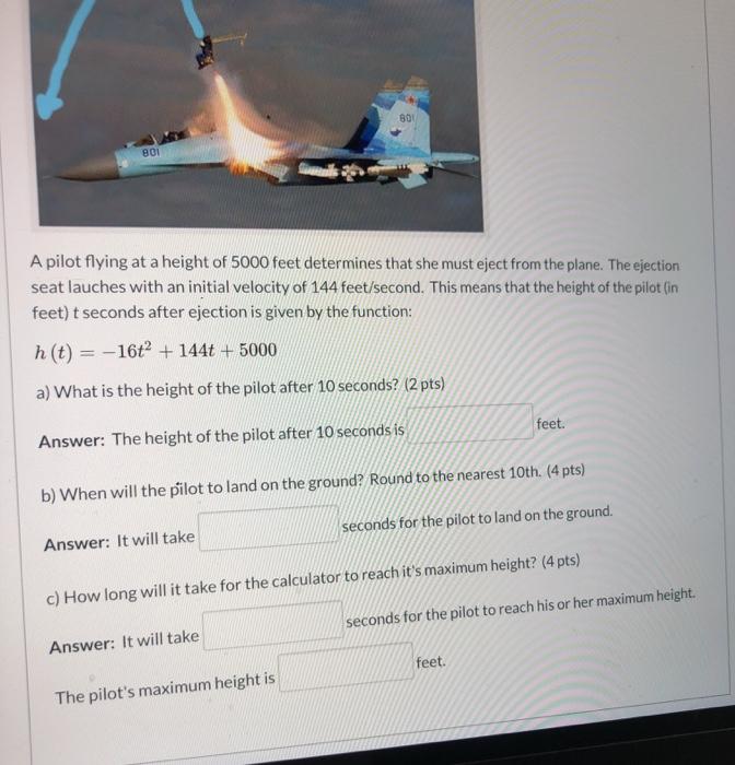 Solved 801 801 A pilot flying at a height of 5000 feet | Chegg.com