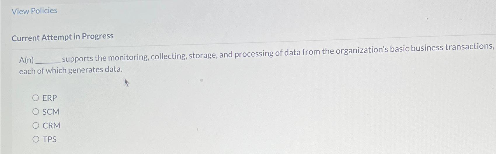 Solved View PoliciesCurrent Attempt in ProgressA(n) | Chegg.com