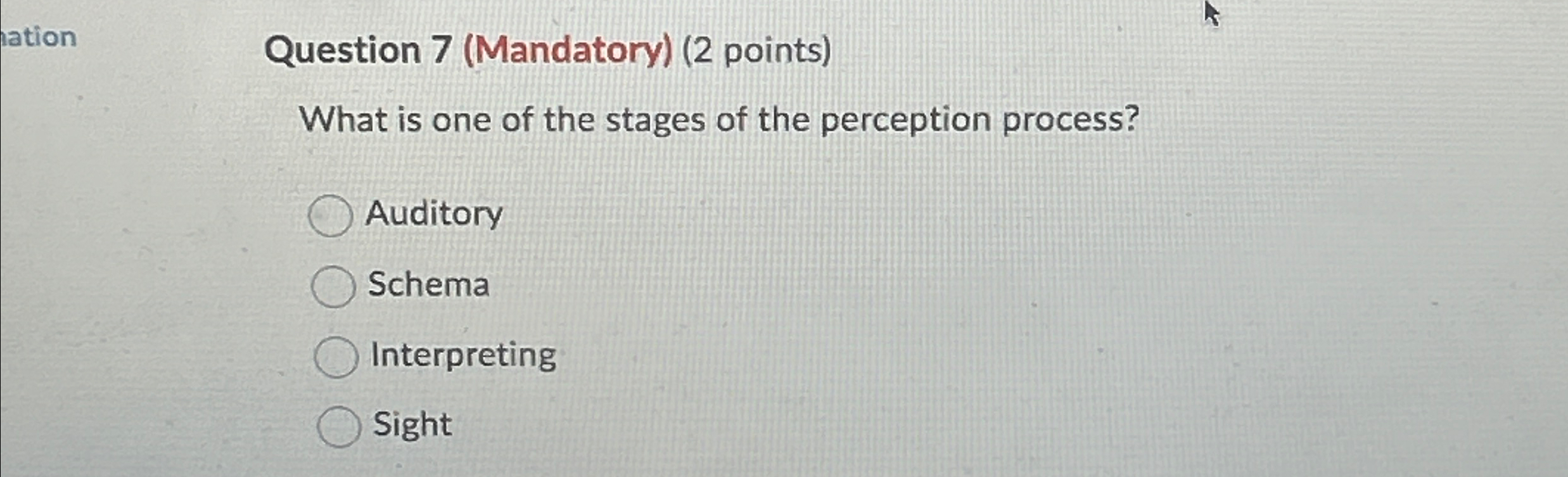 Solved Question 7 (Mandatory) (2 ﻿points)What is one of the | Chegg.com