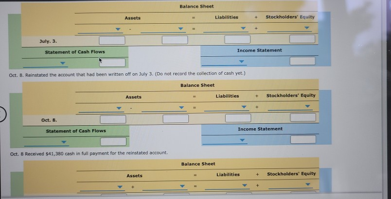 Solved Uncollectible Receivables, Using Allowance Method | Chegg.com