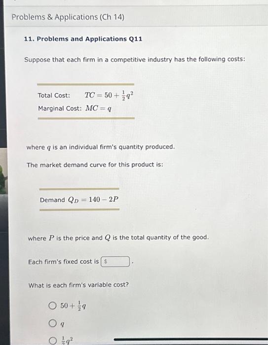 Solved 11. Problems and Applications Q11 Suppose that each | Chegg.com