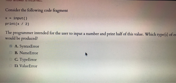 Solved Consider the following code fragment X = input) | Chegg.com