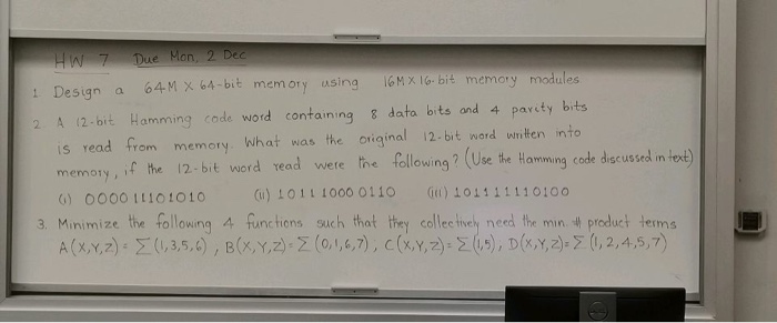 Solved 1. Design a 64M x 64-bit memory using 16M x 16-bit | Chegg.com