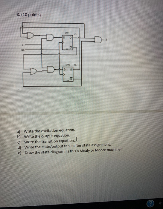 Solved 3. (10 points) a) Write the excitation equation. b) | Chegg.com